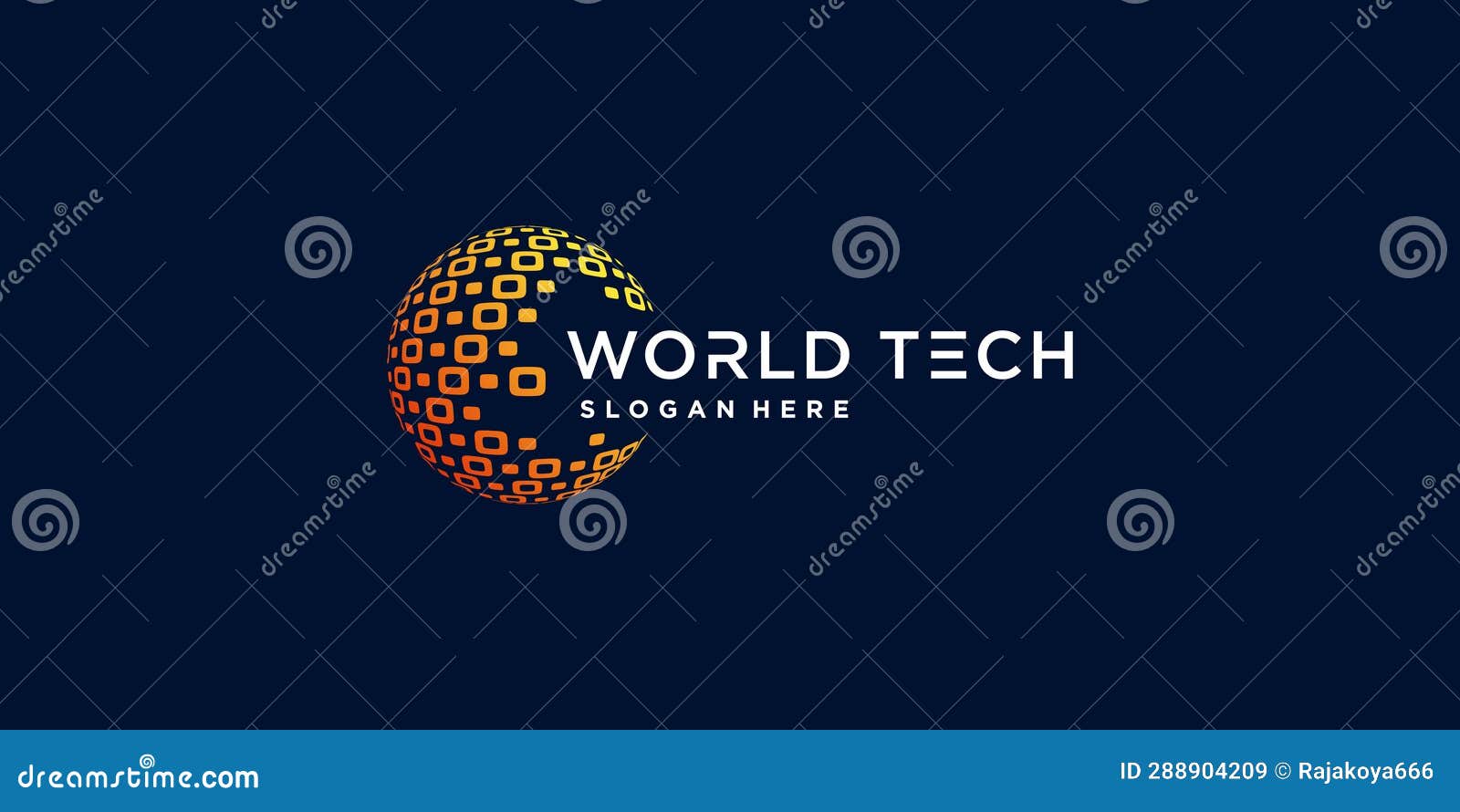 World Logo with Modern Technology Concept Premium Vector Stock Illustration - Illustration of ...