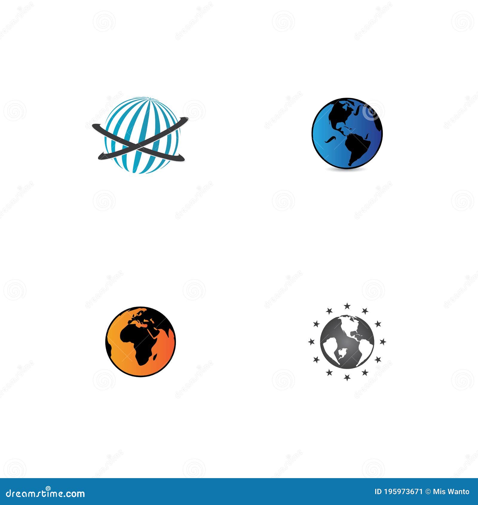 World Logo Template Illustration Stock Vector - Illustration of ...