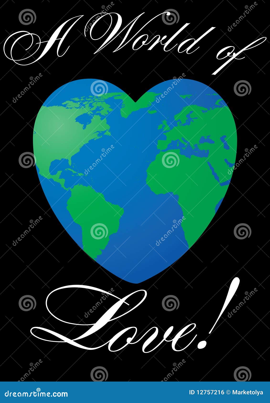 World of love stock vector. Illustration of birthday - 12757216
