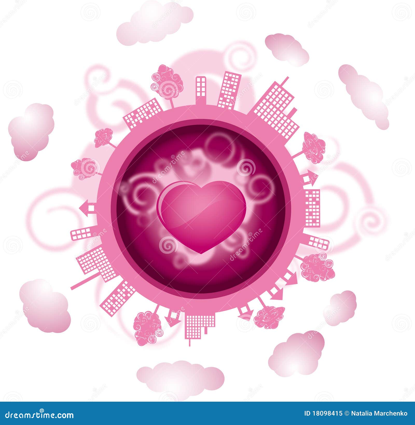 World of love stock vector. Illustration of abstraction - 18098415