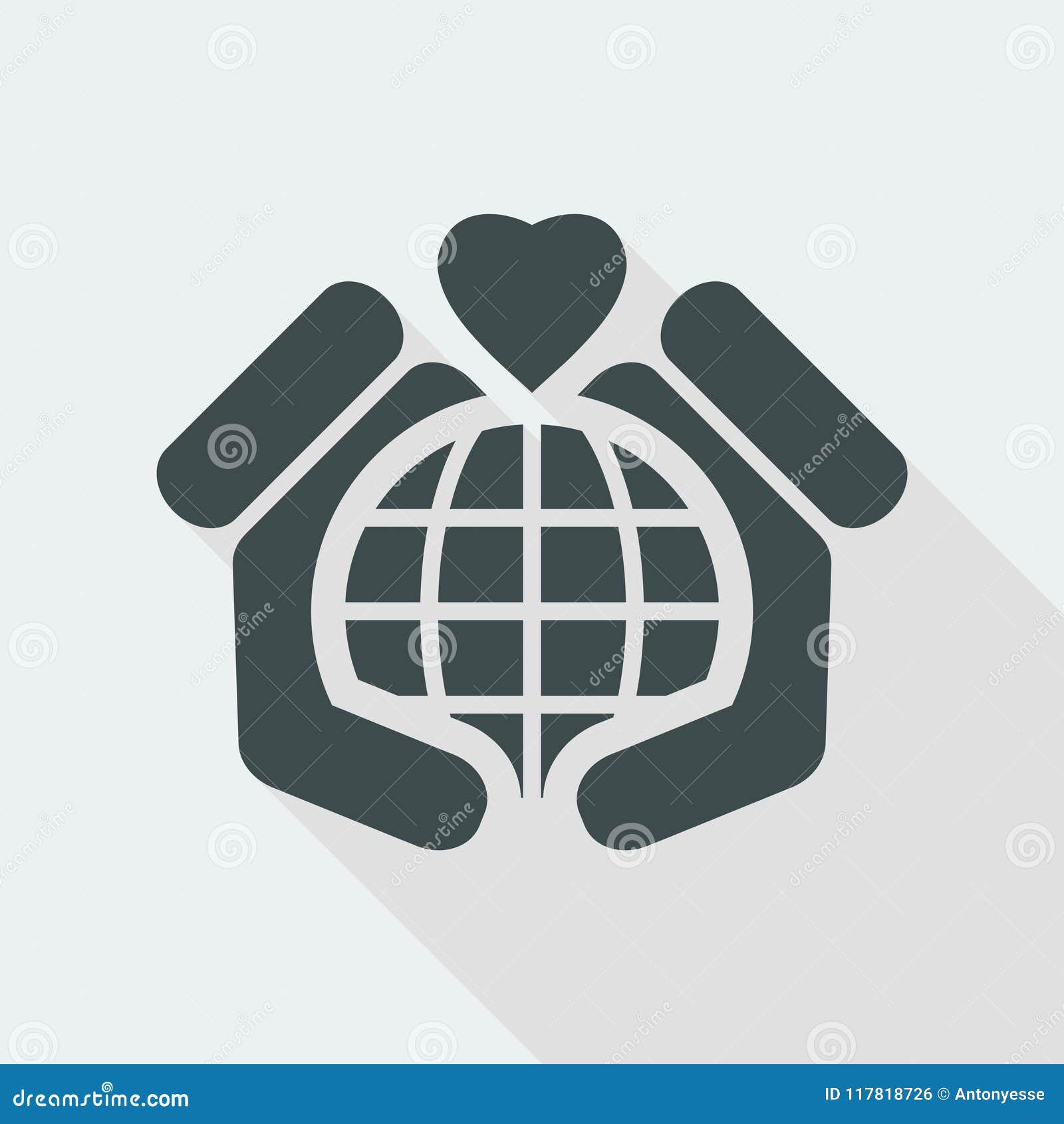 World love icon stock vector. Illustration of mission - 117818726