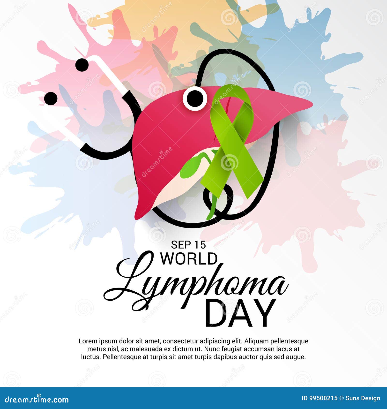 World Lymphoma Day stock illustration. Illustration of care - 99500215