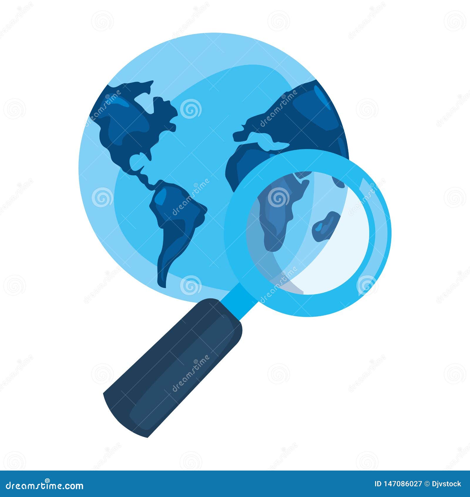 World magnifier analysis stock illustration. Illustration of ...