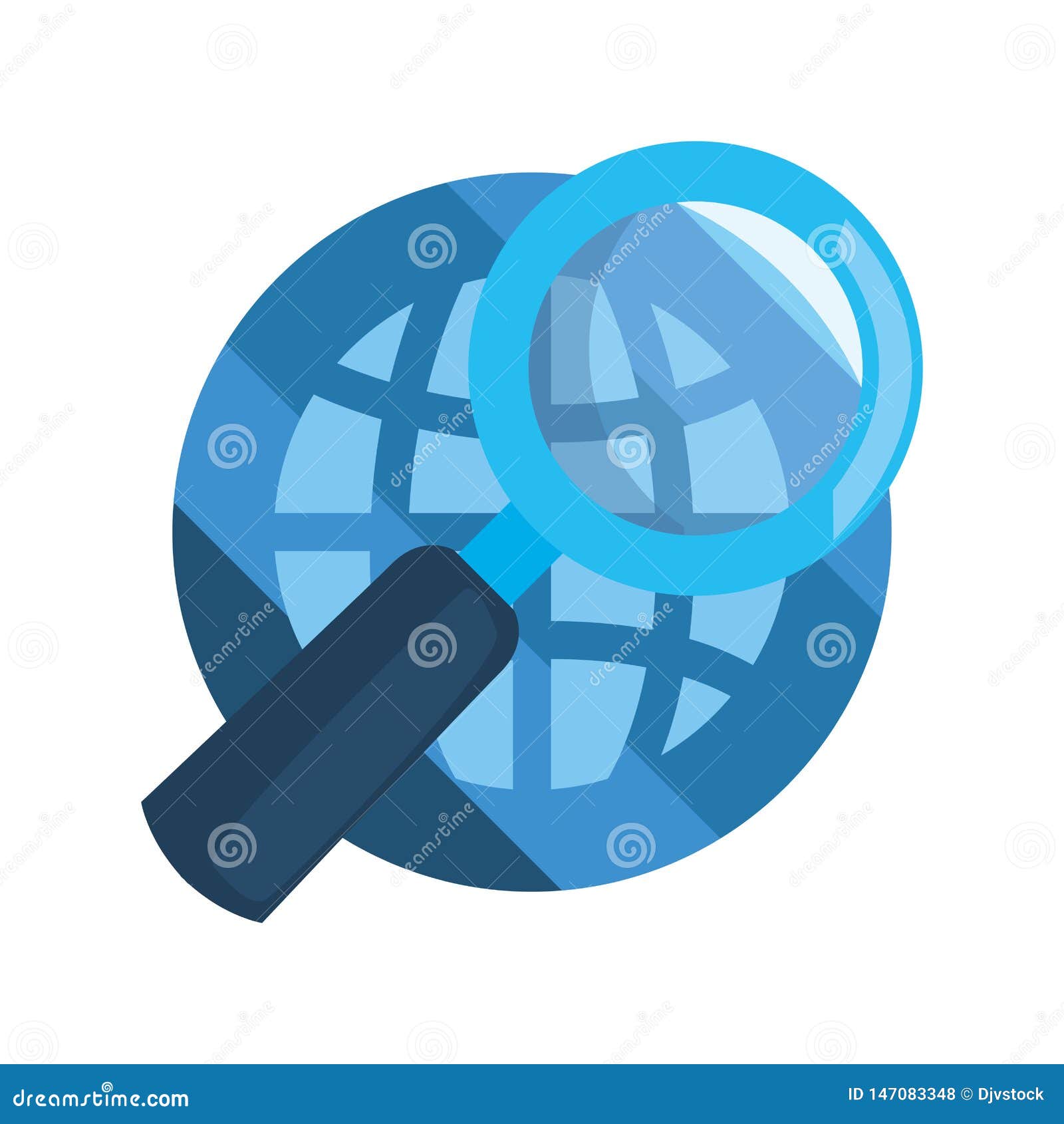 World magnifier analysis stock illustration. Illustration of vector ...