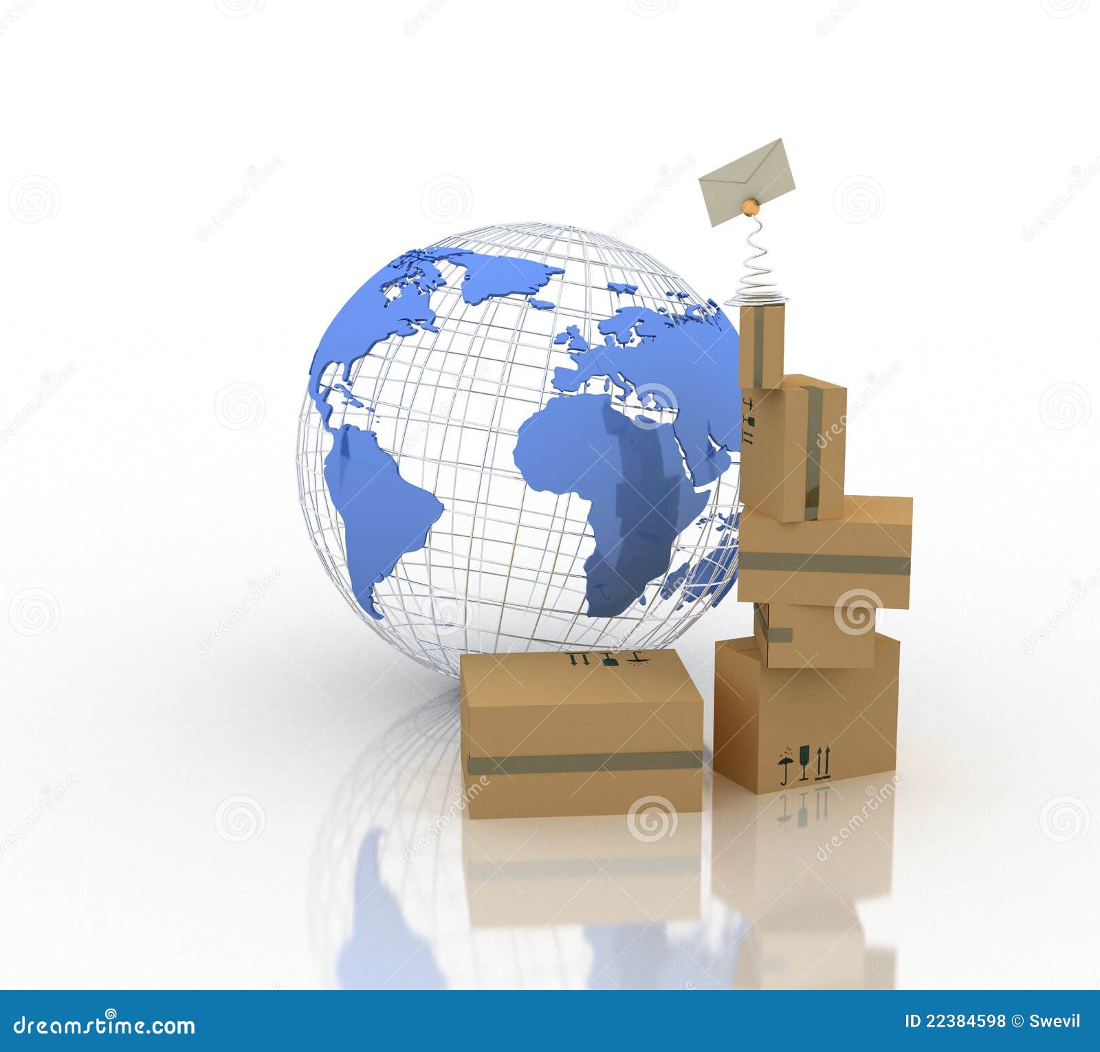 World-mail stock illustration. Illustration of office - 22384598