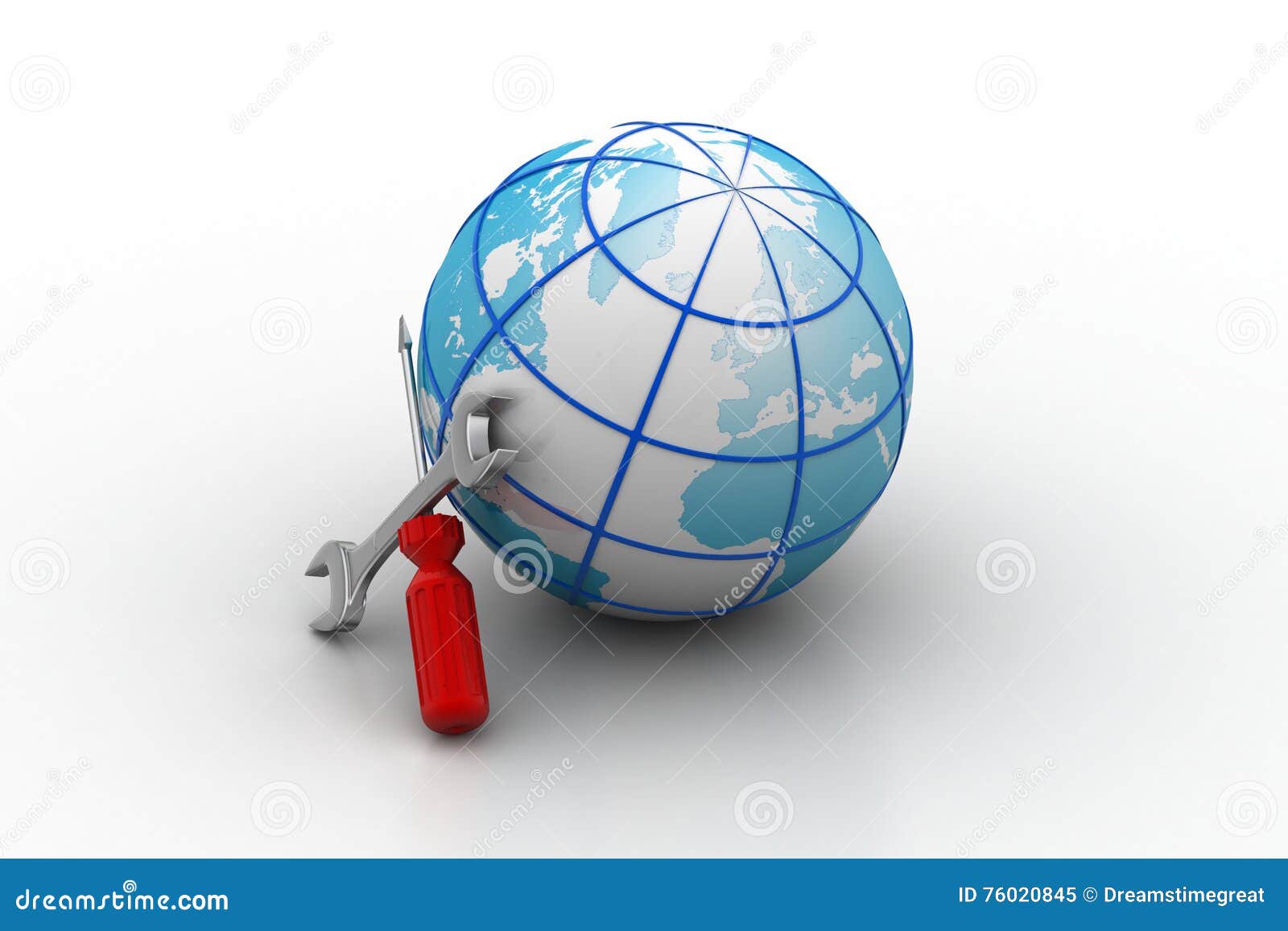 World maintenance concept stock illustration. Illustration of earth ...