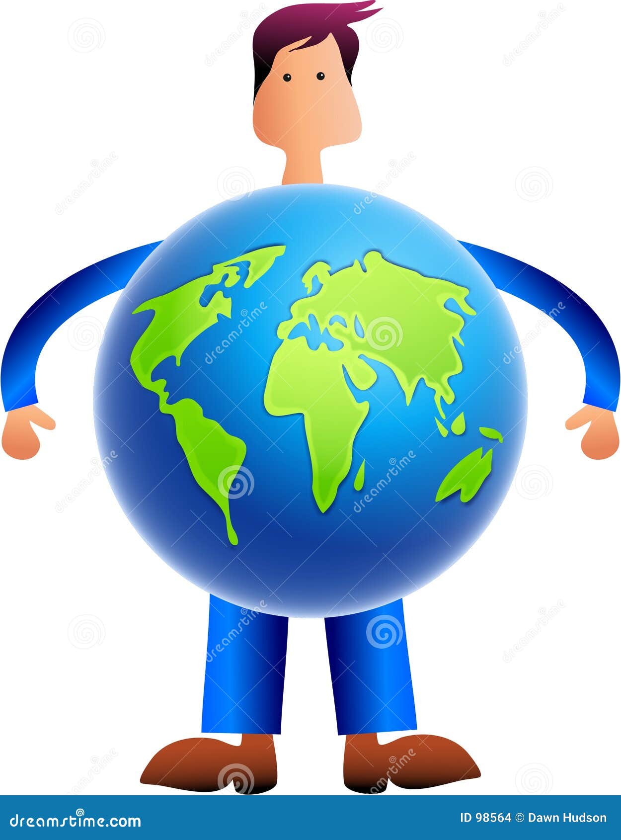 World Man stock illustration. Illustration of internet, success - 98564