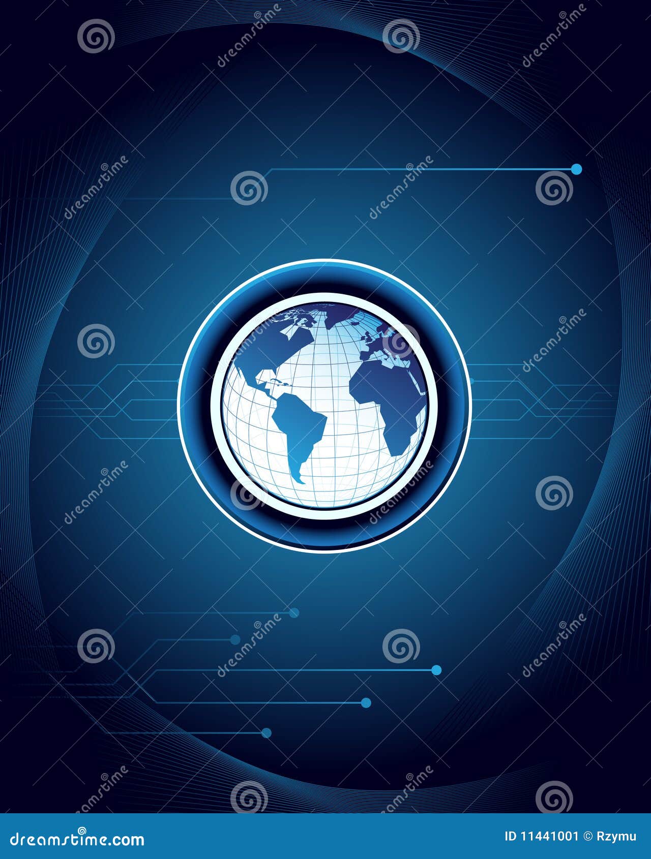 World map stock vector. Illustration of circle, communication - 11441001