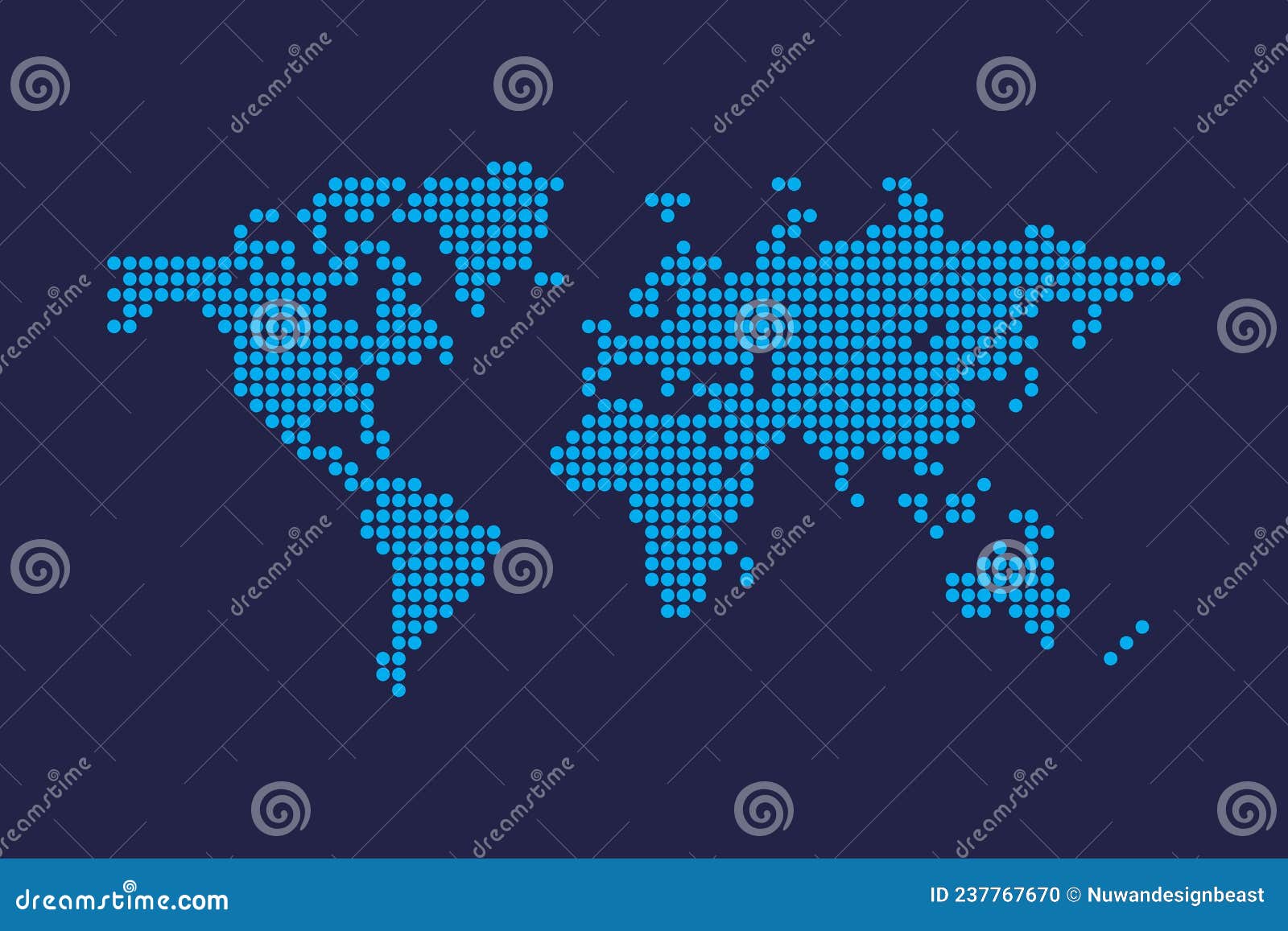 Dotted World Map. Abstract Vector Dotted Map Stock Vector ...