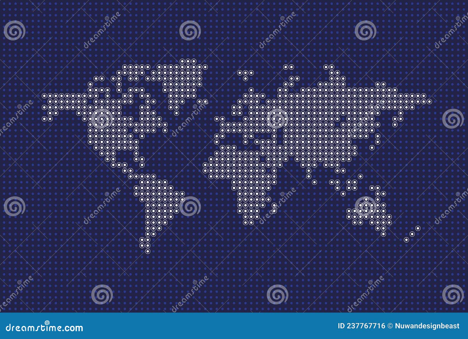 Abstract Dotted World Map stock vector. Illustration of asia - 237767716