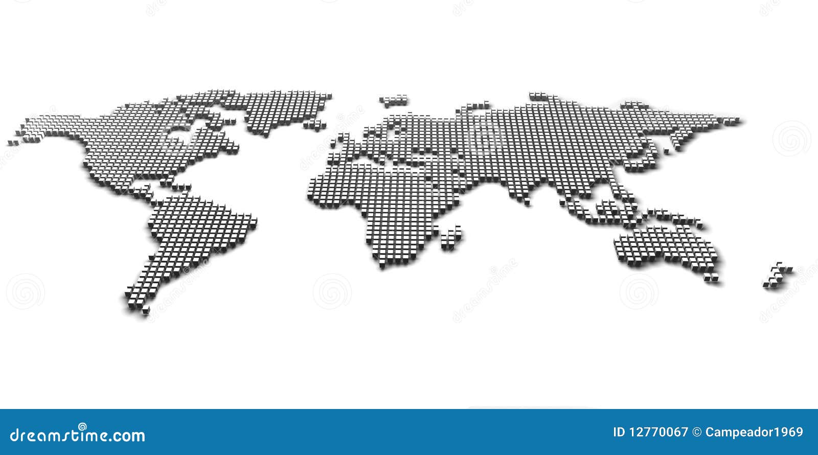 World Map Vector 3d