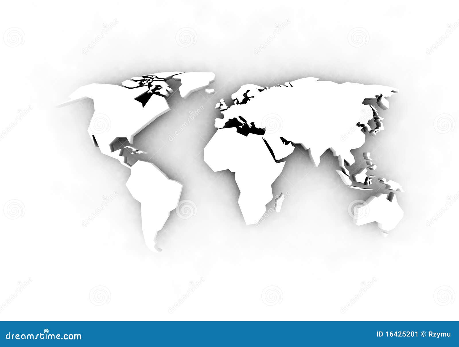 World map - 3d render stock illustration. Illustration of modern - 16425201