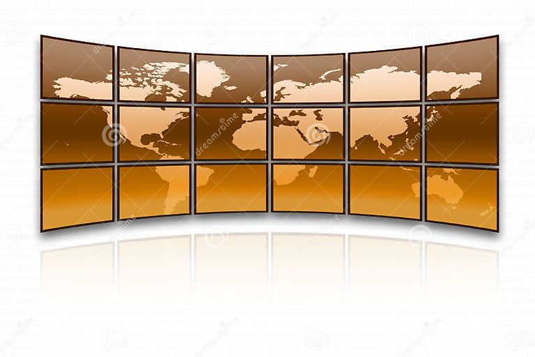 World map stock illustration. Illustration of asia, display - 4313010