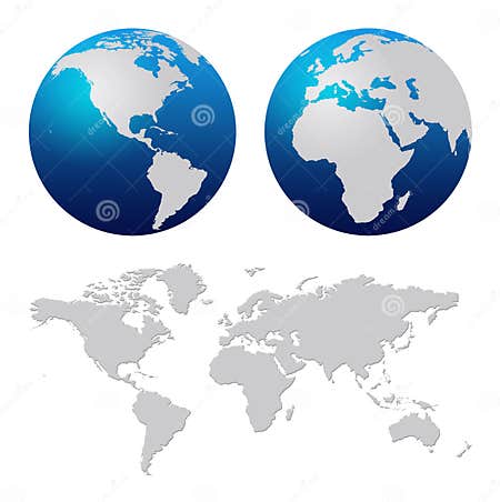 World map stock illustration. Illustration of north, communication ...