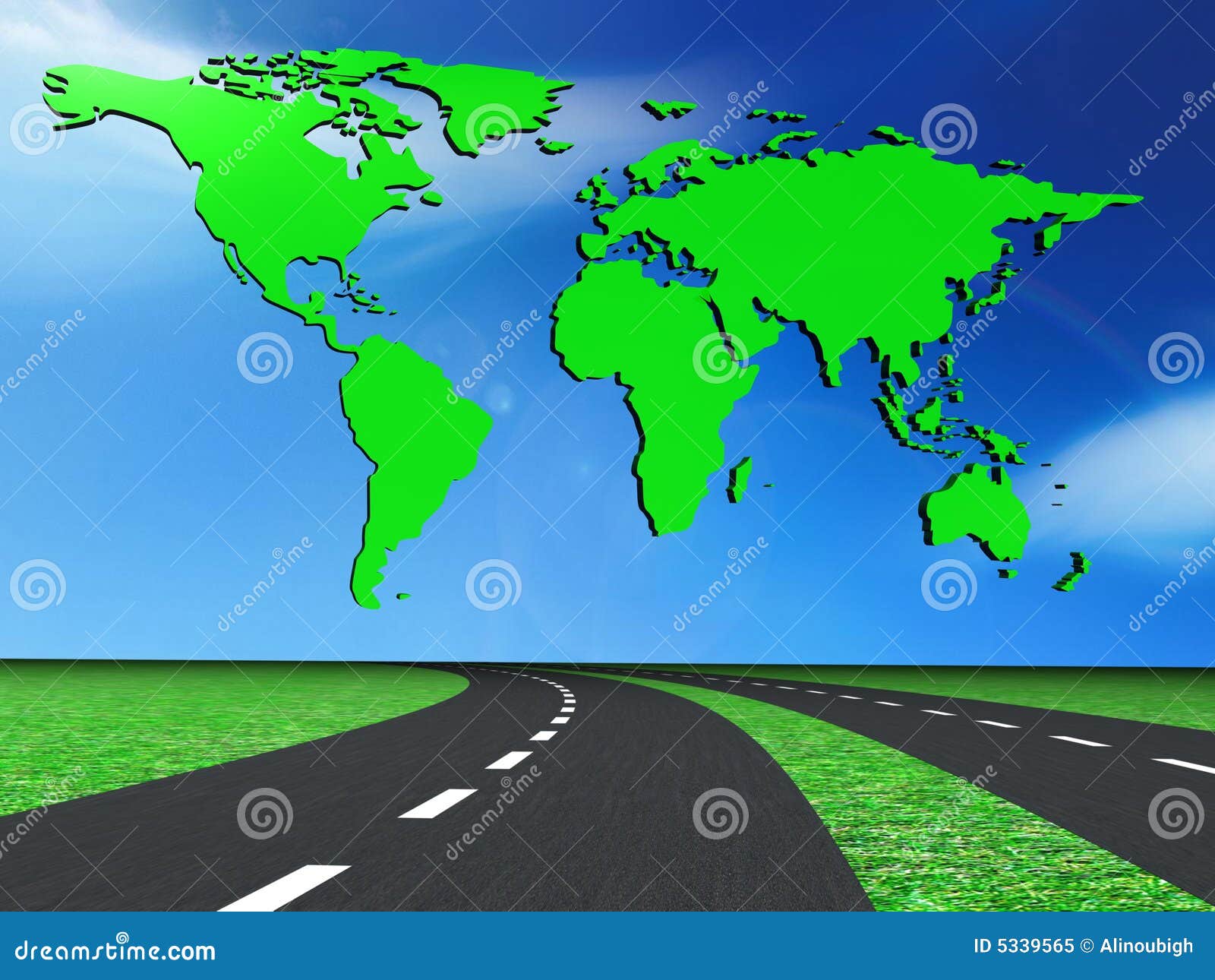 World map stock illustration. Illustration of continents - 5339565