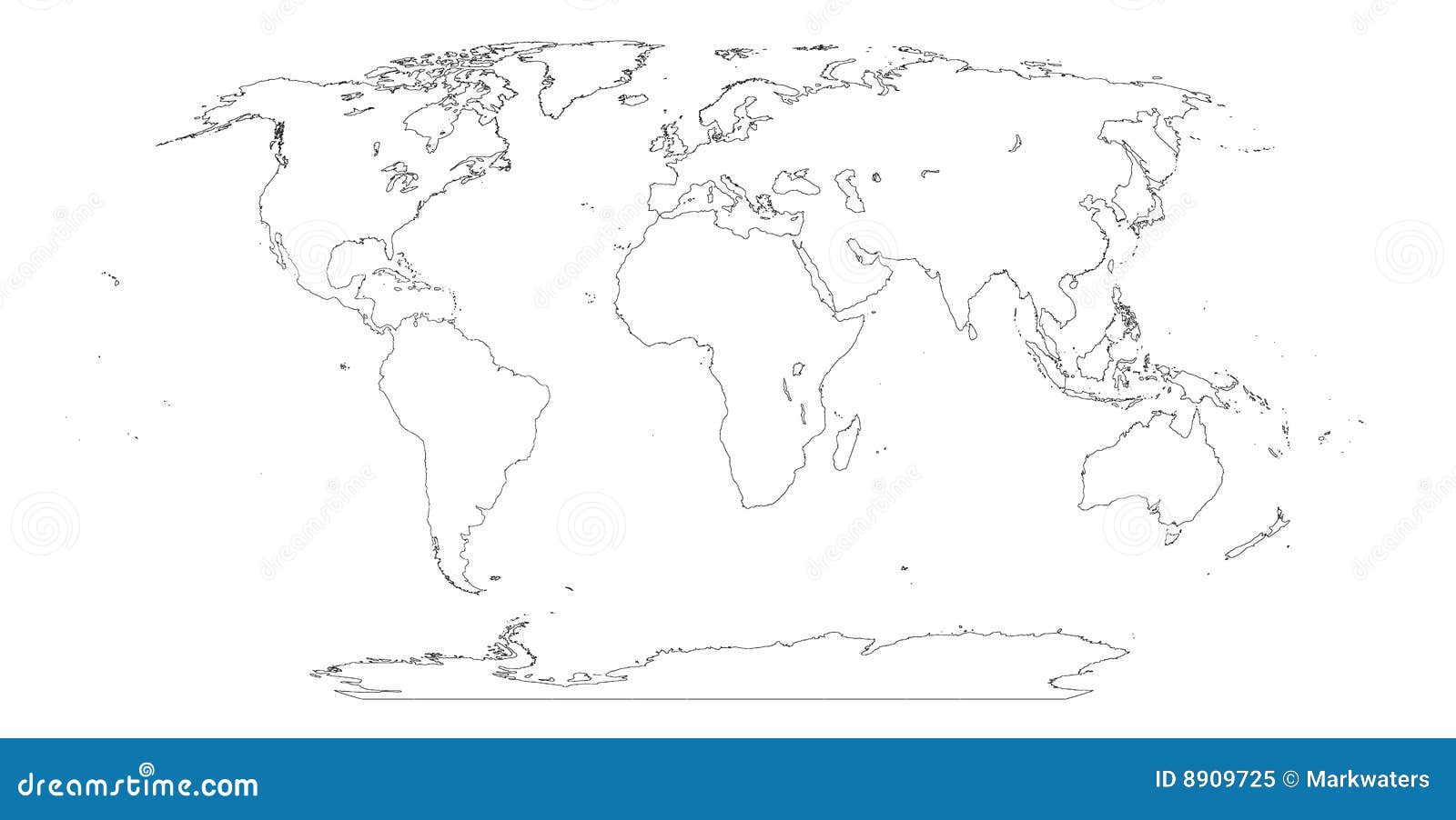 World map outline drawing - mensafri