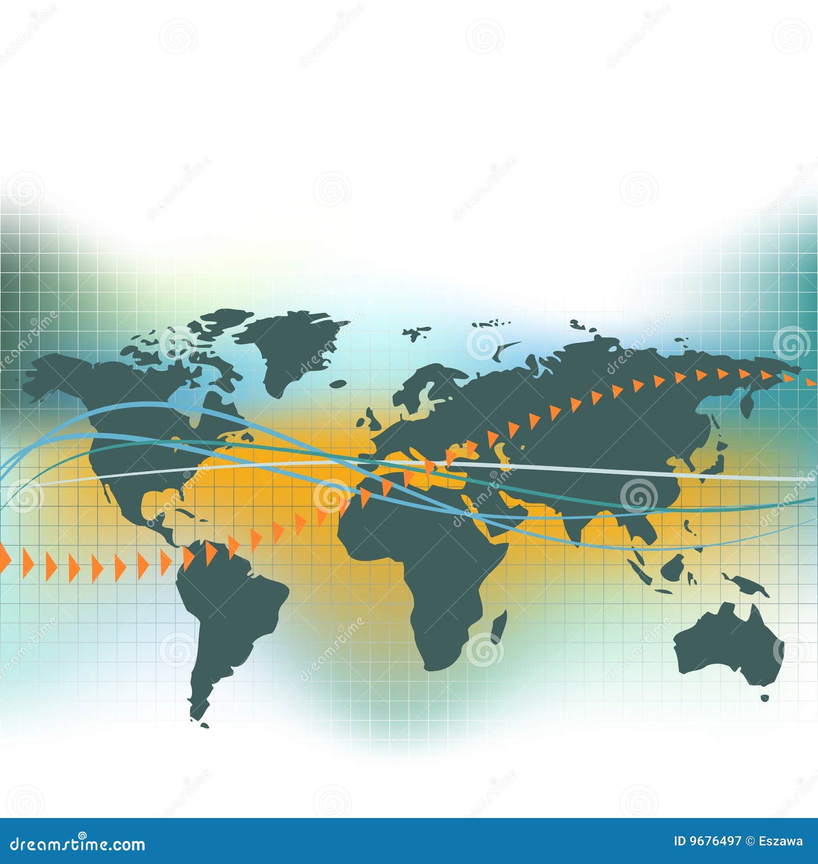 World Map with an Abstract Background Stock Vector - Illustration of ...