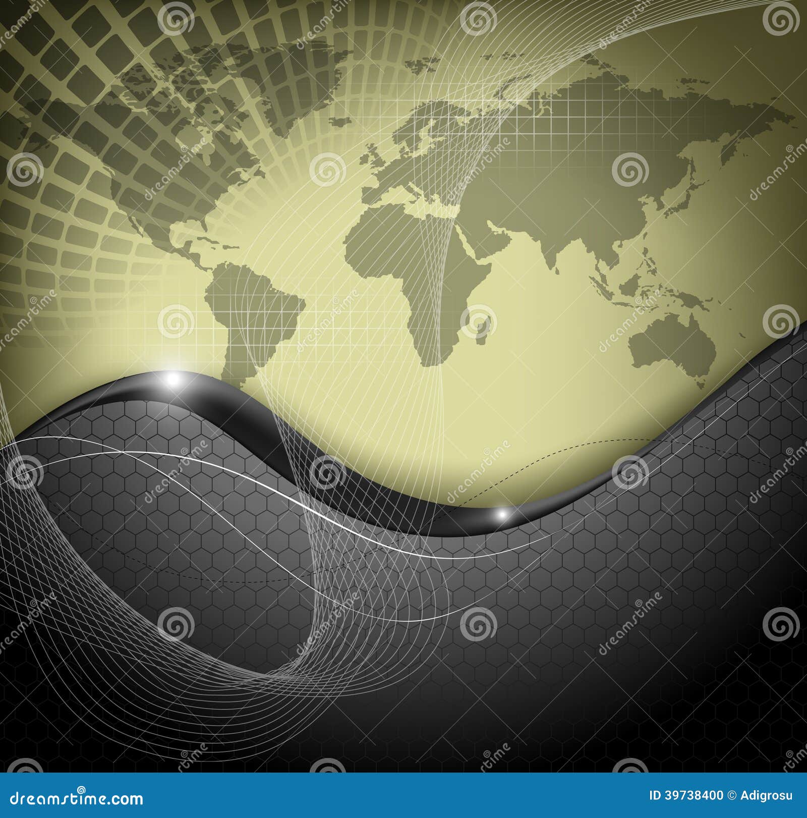 World Map Abstract Background Stock Illustration - Illustration of card ...