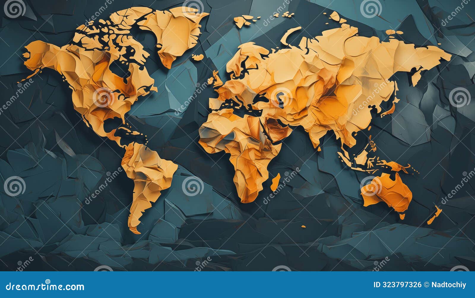 World Map - Abstract Background Stock Photo - Image of generated ...