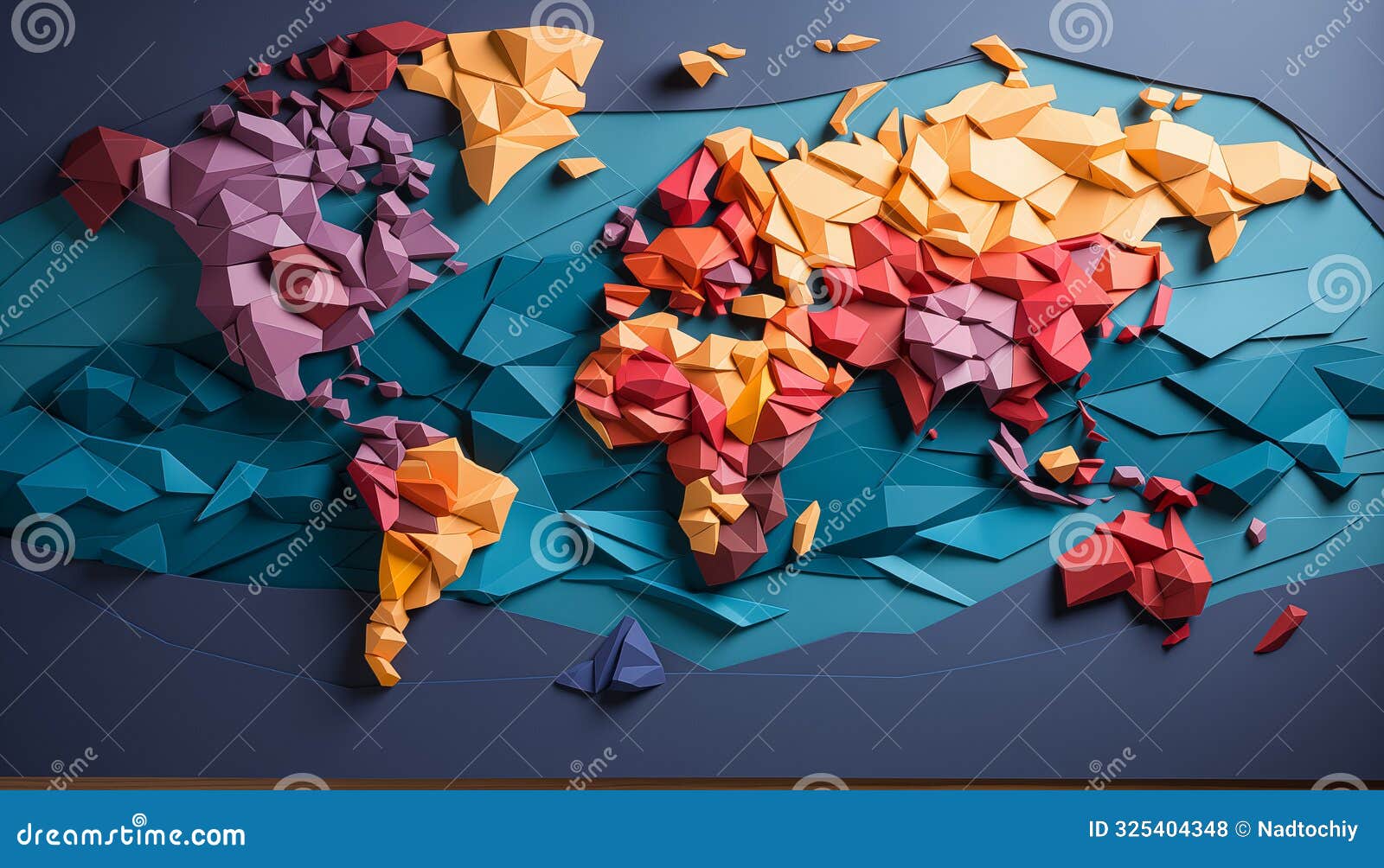 World Map - Abstract Background Stock Photo - Image of generated, globe ...