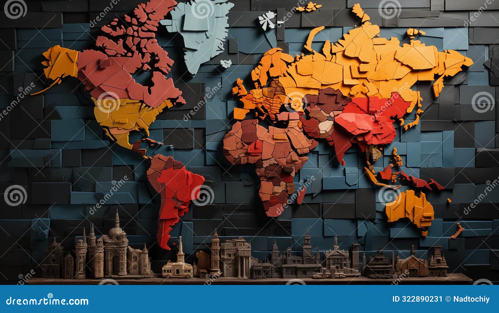 World Map - Abstract Background Stock Image - Image of cartography ...
