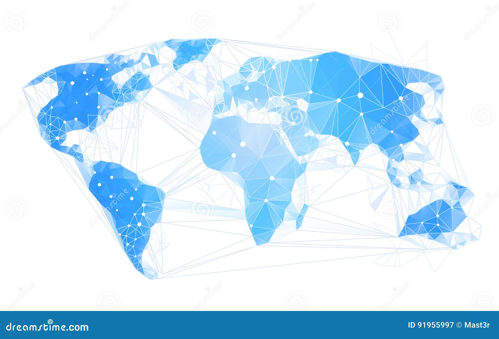 World Map Abstract Geometrical Polygonal Earth Stock Vector ...