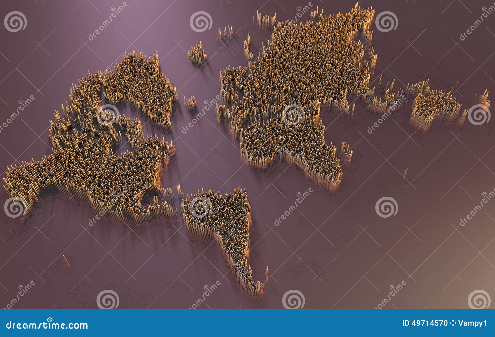 World Map, Abstract, Science Fiction Stock Illustration - Illustration ...