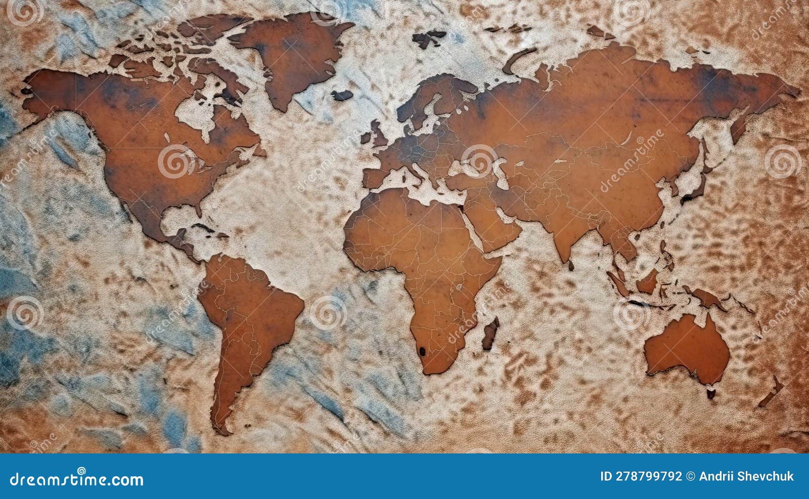World Map Abstract Texture Surface Background. Generative AI Stock ...