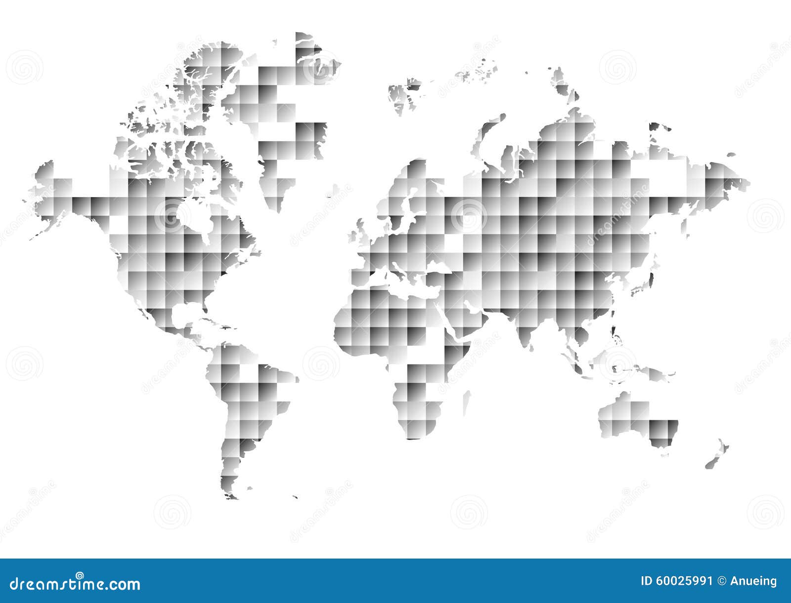 World Map on Abstract Triangle and Square Background Stock Vector ...