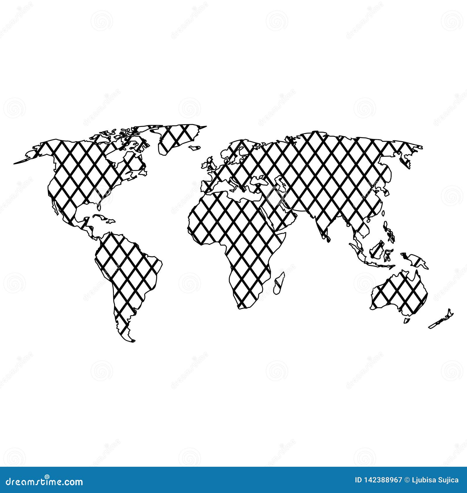 World Map Abstract, World Globe Map, Simple Vector Icon Stock Vector ...