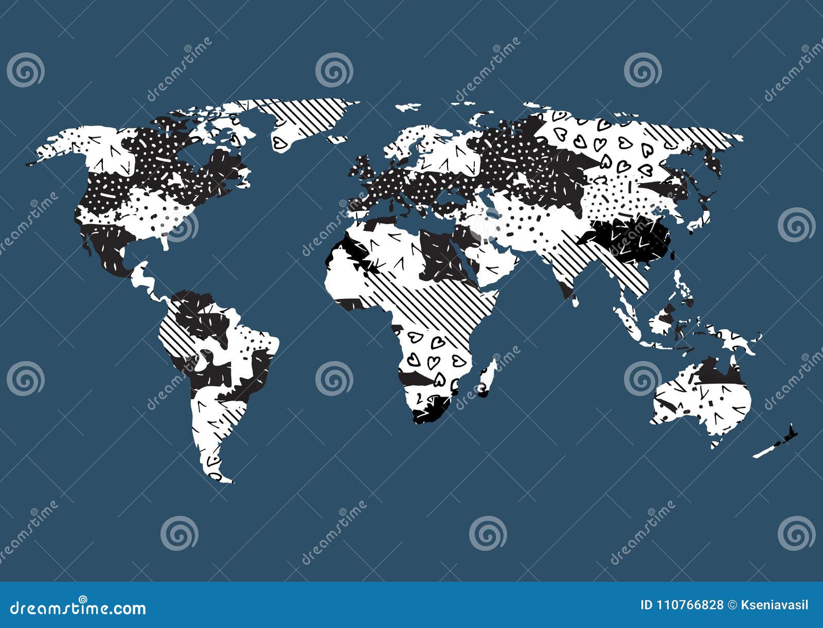 World map abstraction stock vector. Illustration of black - 110766828
