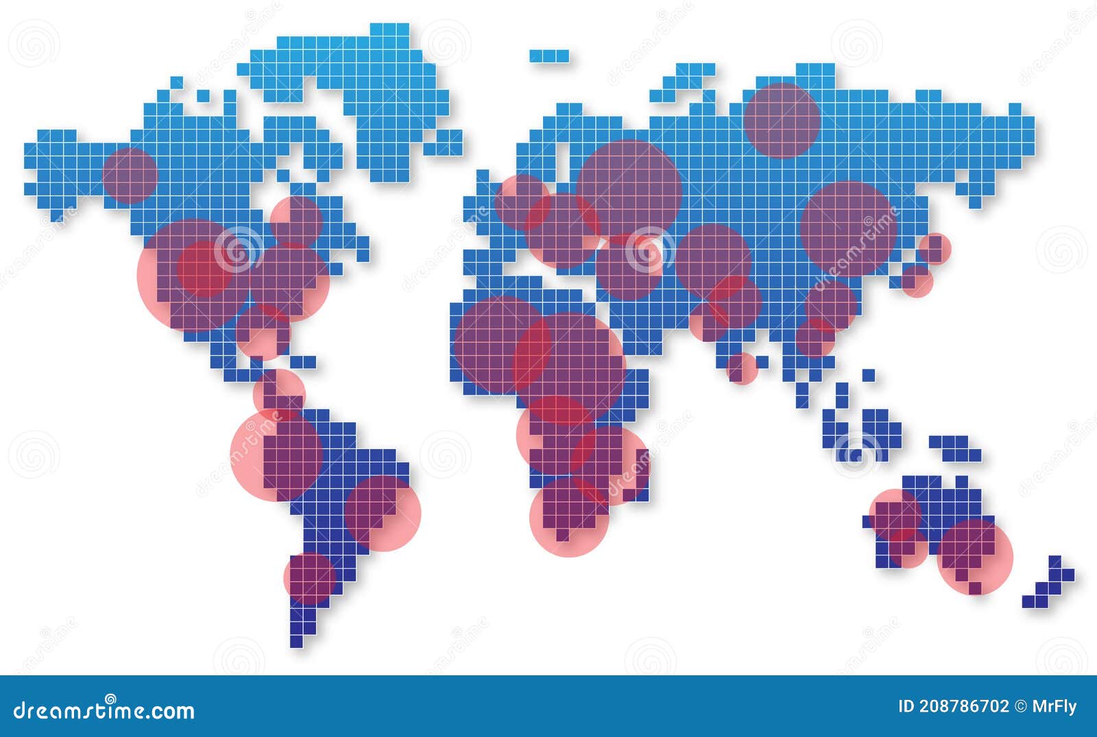 World Map Affected Areas Vector Illustration Stock Vector ...
