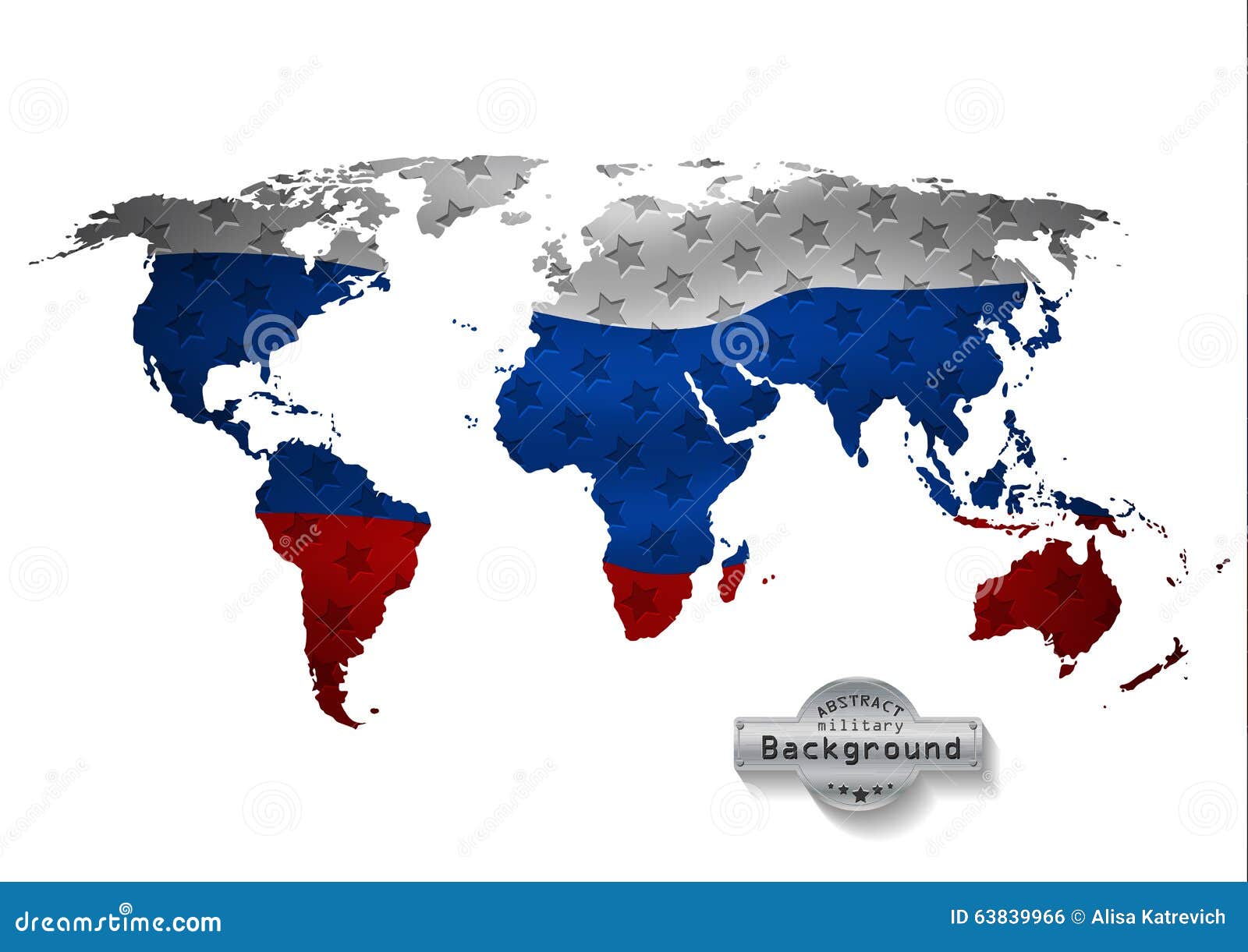 The World Map with All States and Their Flags Stock Vector ...