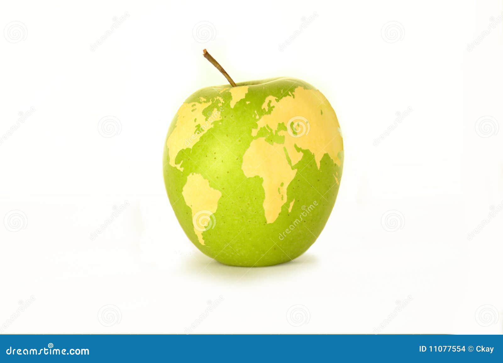World map on an apple stock photo. Image of africa, yellow - 11077554