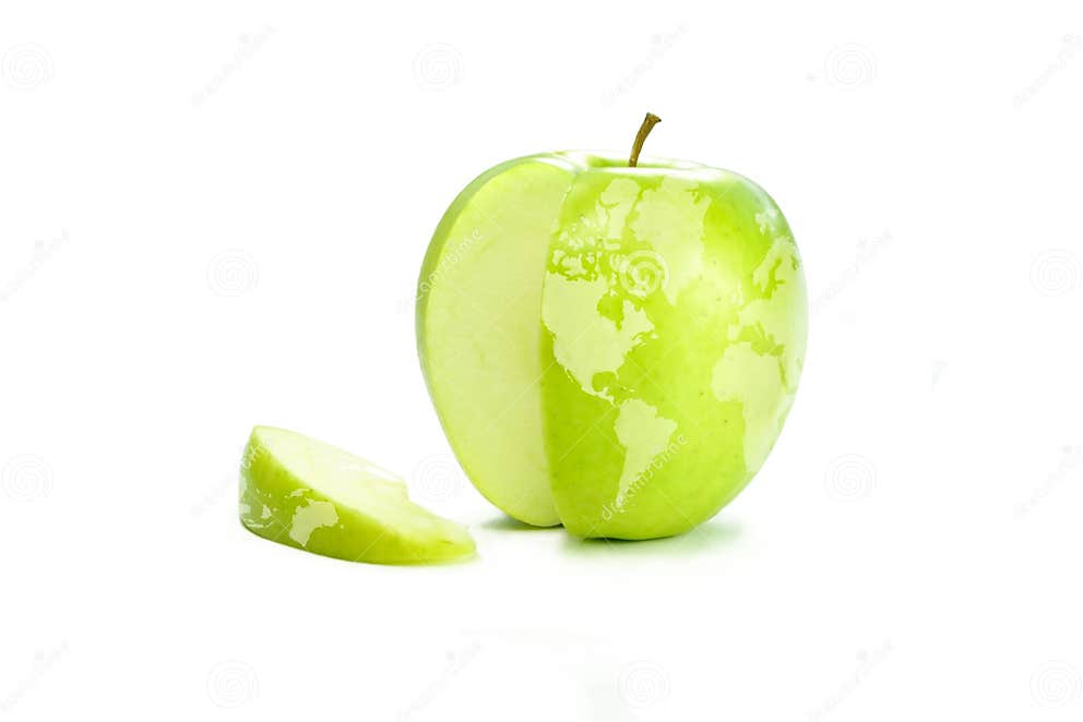World Map on Apple stock photo. Image of globe, food - 17658854