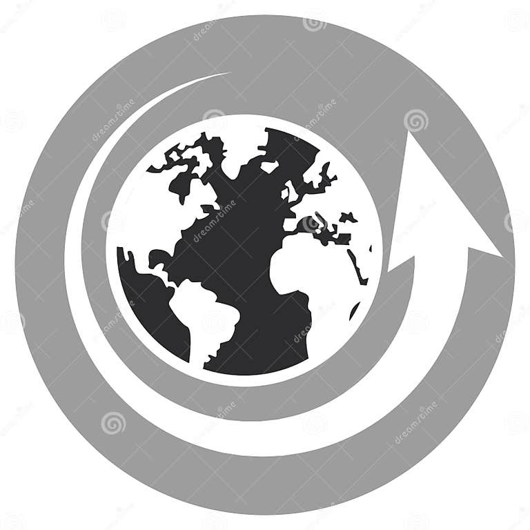 World map with arrow stock illustration. Illustration of abstract ...