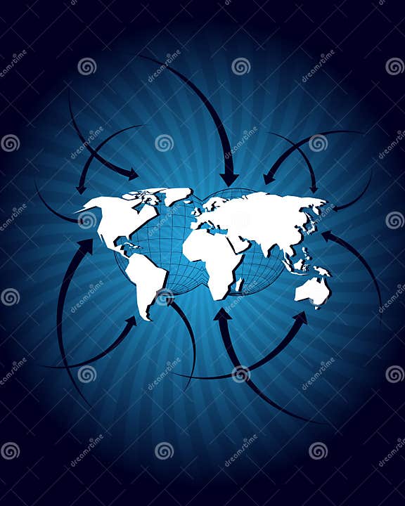 World map and arrows stock vector. Illustration of nation - 11195560