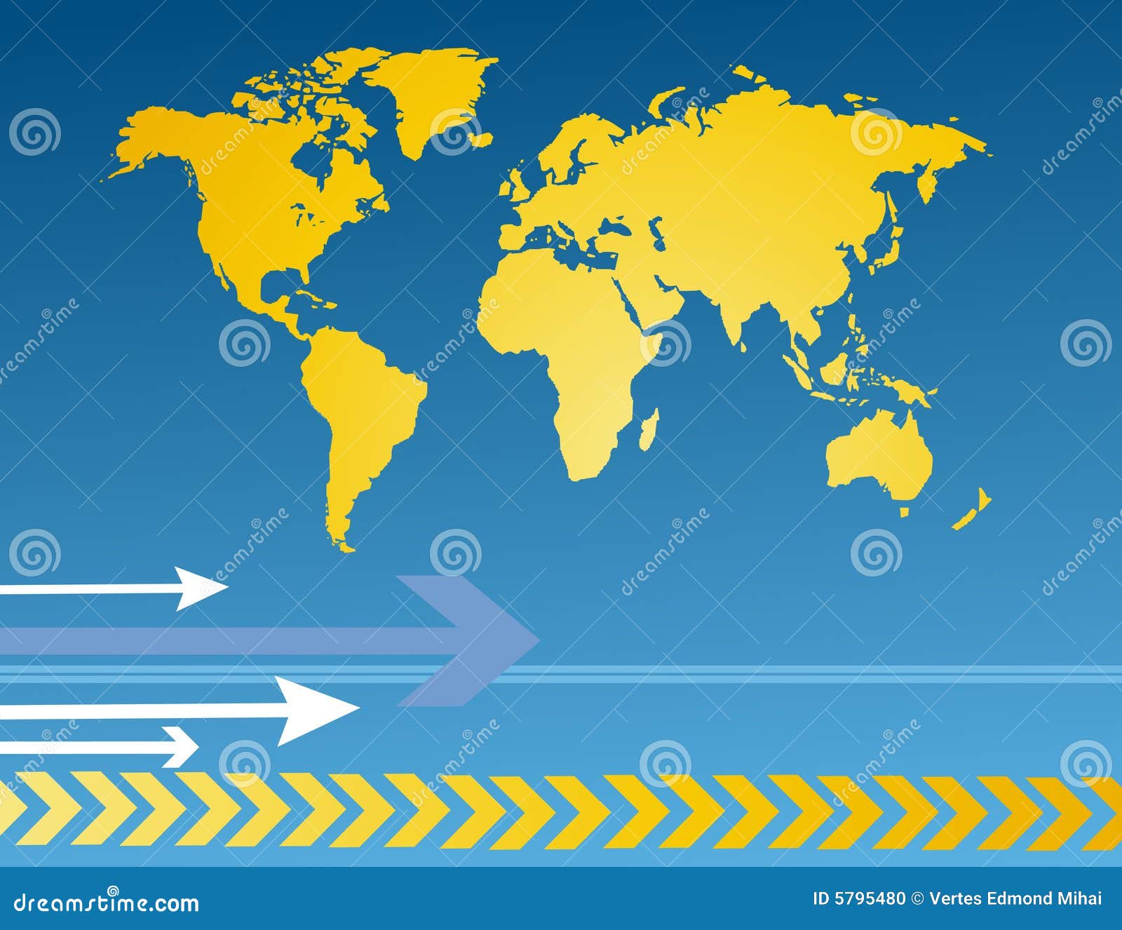 World map with arrows stock vector. Illustration of abstract - 5795480