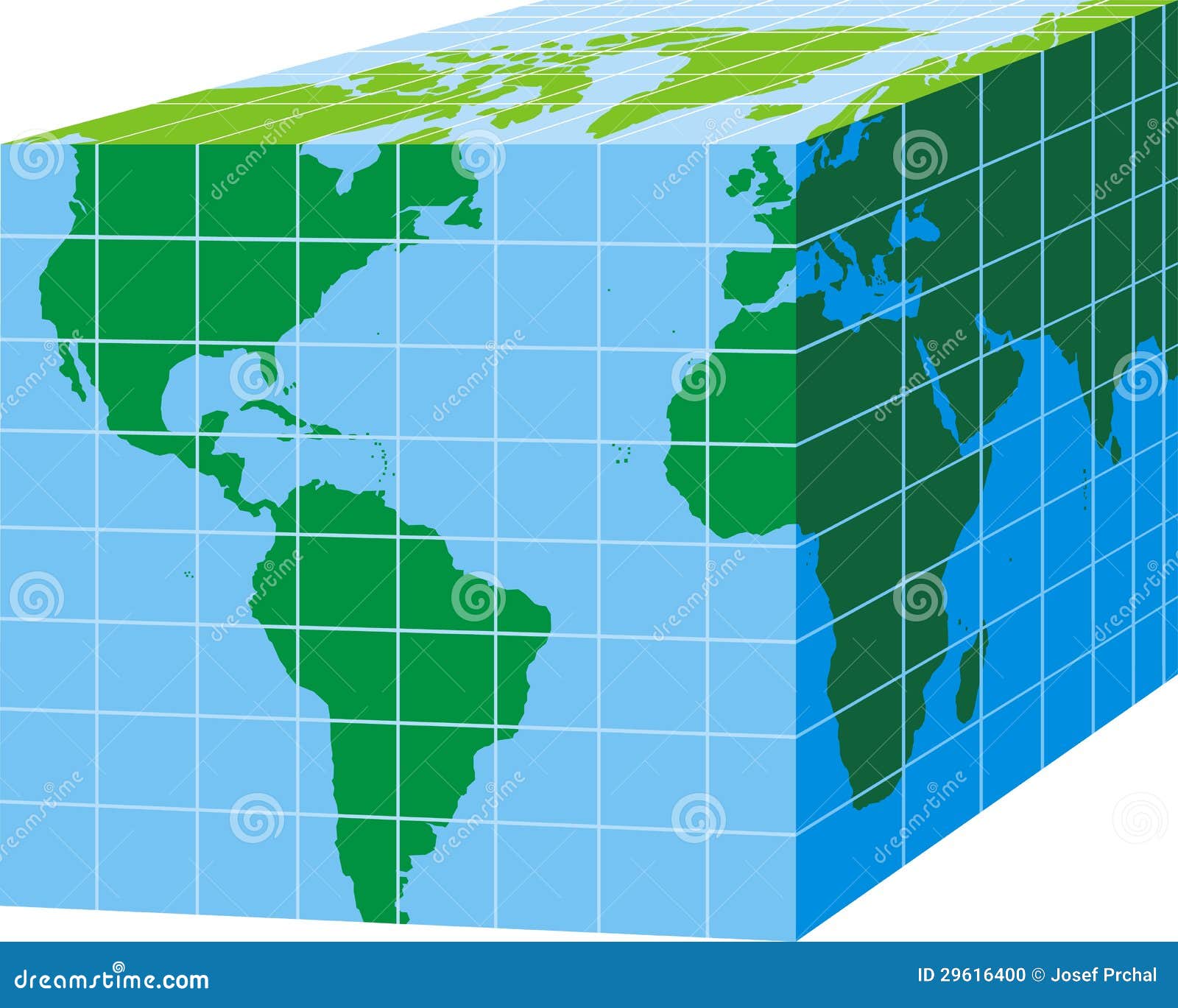 World Map As Cube Vector Illustration | CartoonDealer.com #29616400