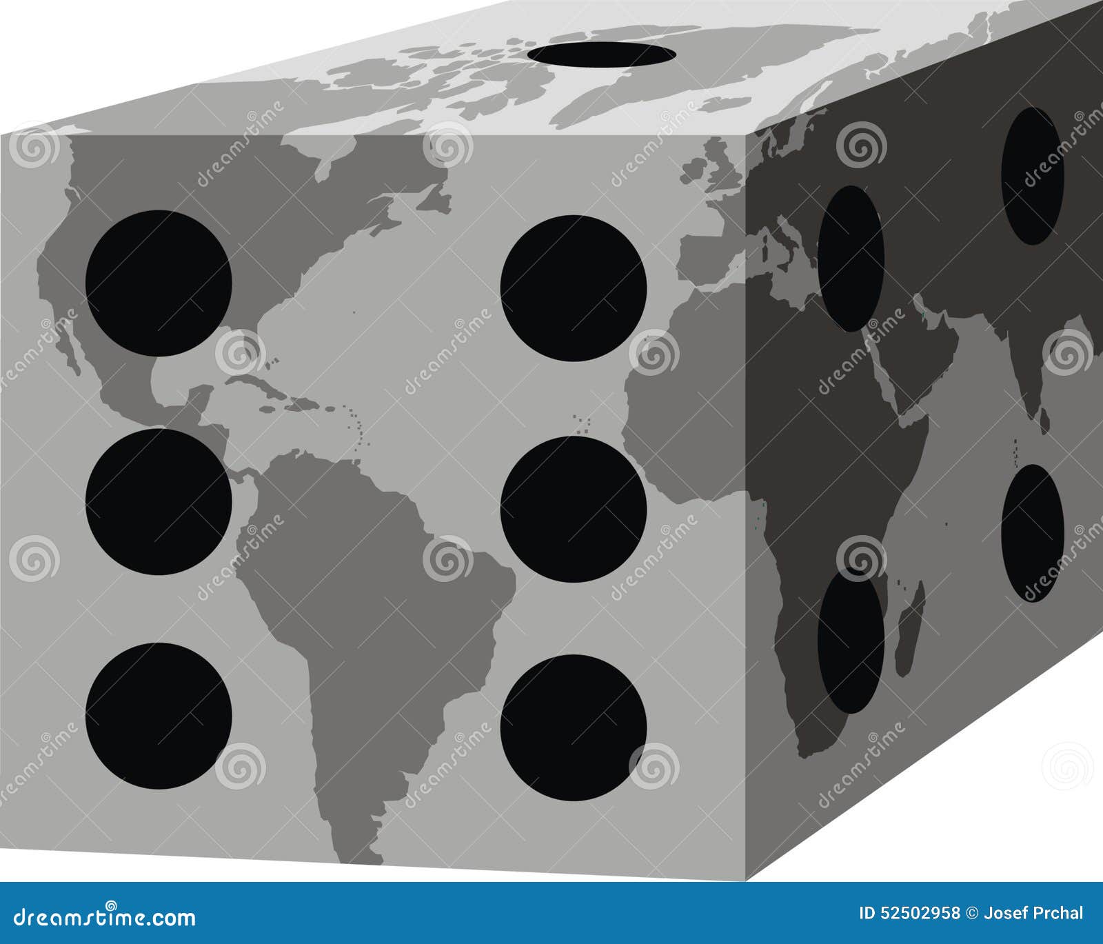 World Map As Cube Cartoon Vector | CartoonDealer.com #52504047