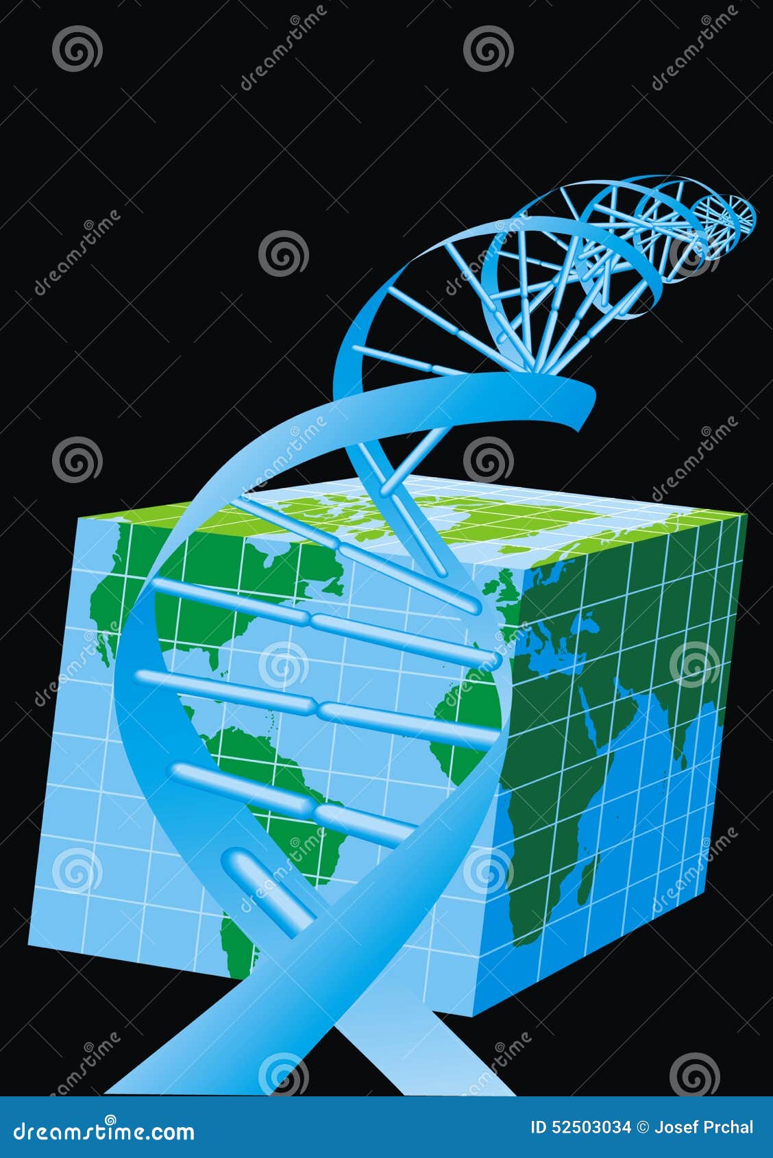 World Map As Cube Cartoon Vector | CartoonDealer.com #52504047