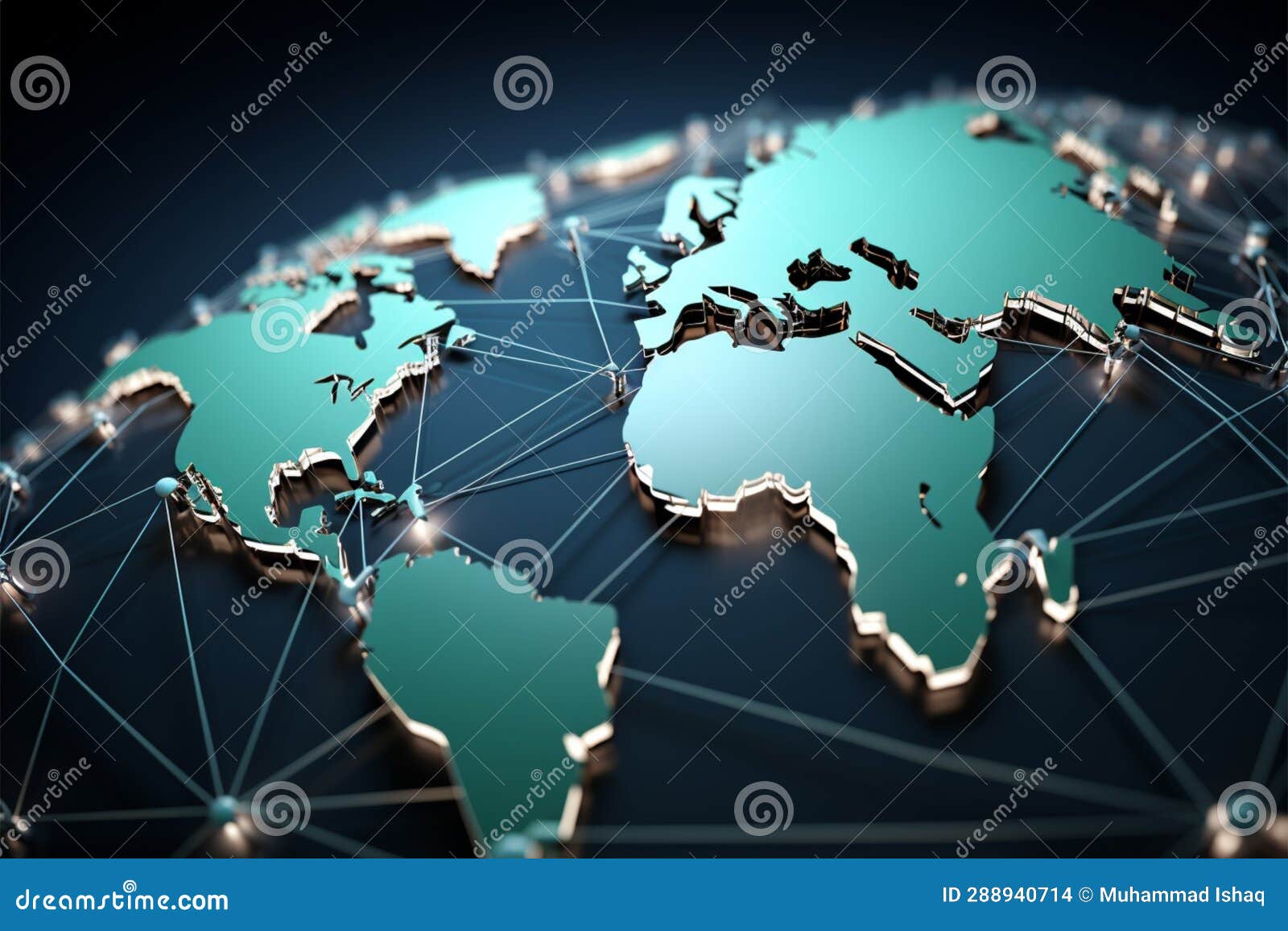 The World Map As a Symbol for the Networking and Internet Concept Stock ...