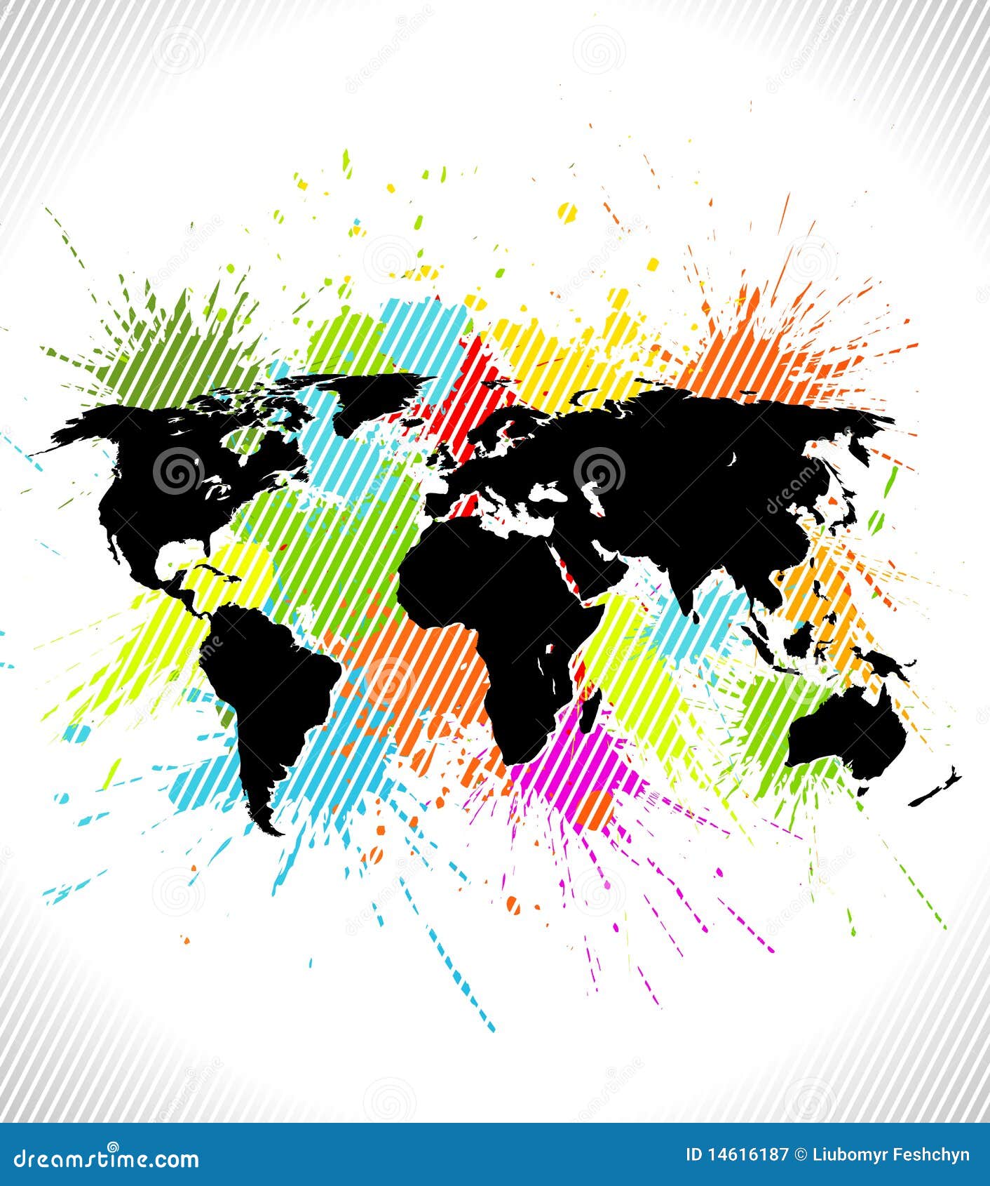 World Map Background Cartoon Vector | CartoonDealer.com #14616187