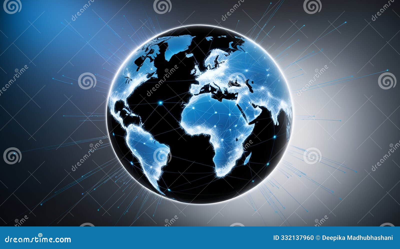 World Map Background, Globalization, Global Network Connection ...