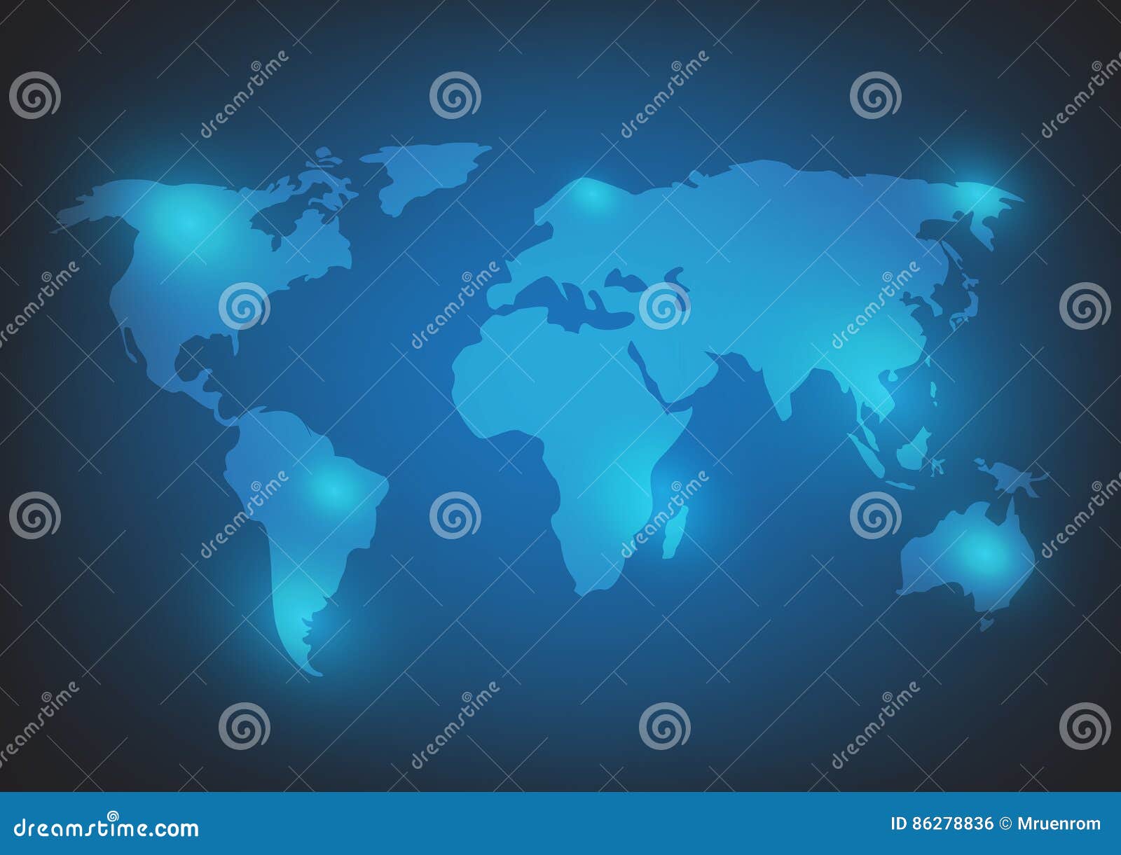 World Map Background Illustration on Blue Stock Vector - Illustration ...