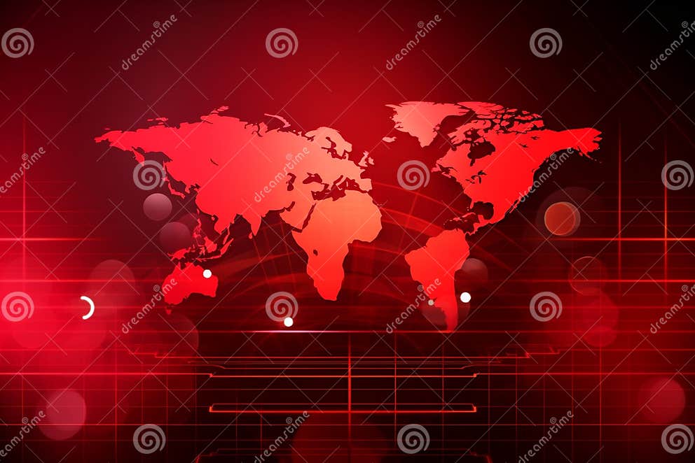 World Map with Red Background World Map with Code World Map Background ...