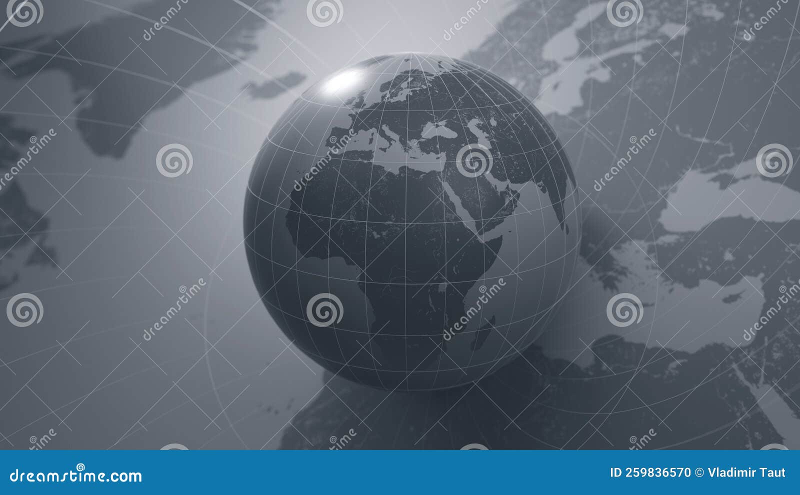 World Map Banner Concept. Detailed Flat Map of Continents. 3d Rendering ...