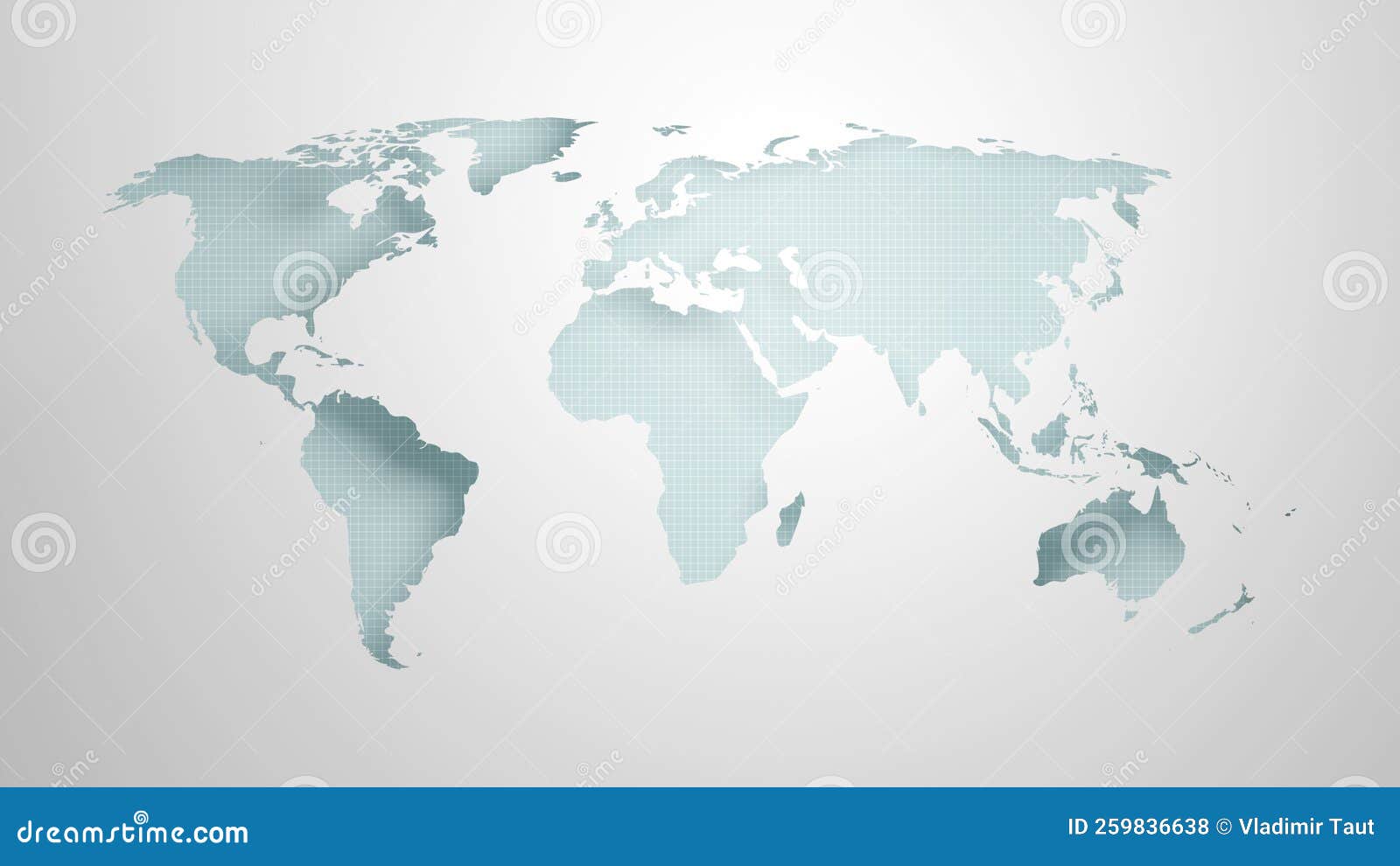 World Map Banner Concept. Detailed Flat Map of Continents. 3d Rendering ...