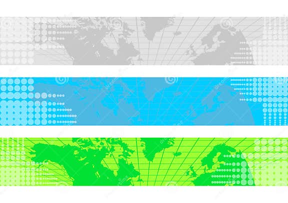 World Map Banners stock vector. Illustration of vector - 8755542