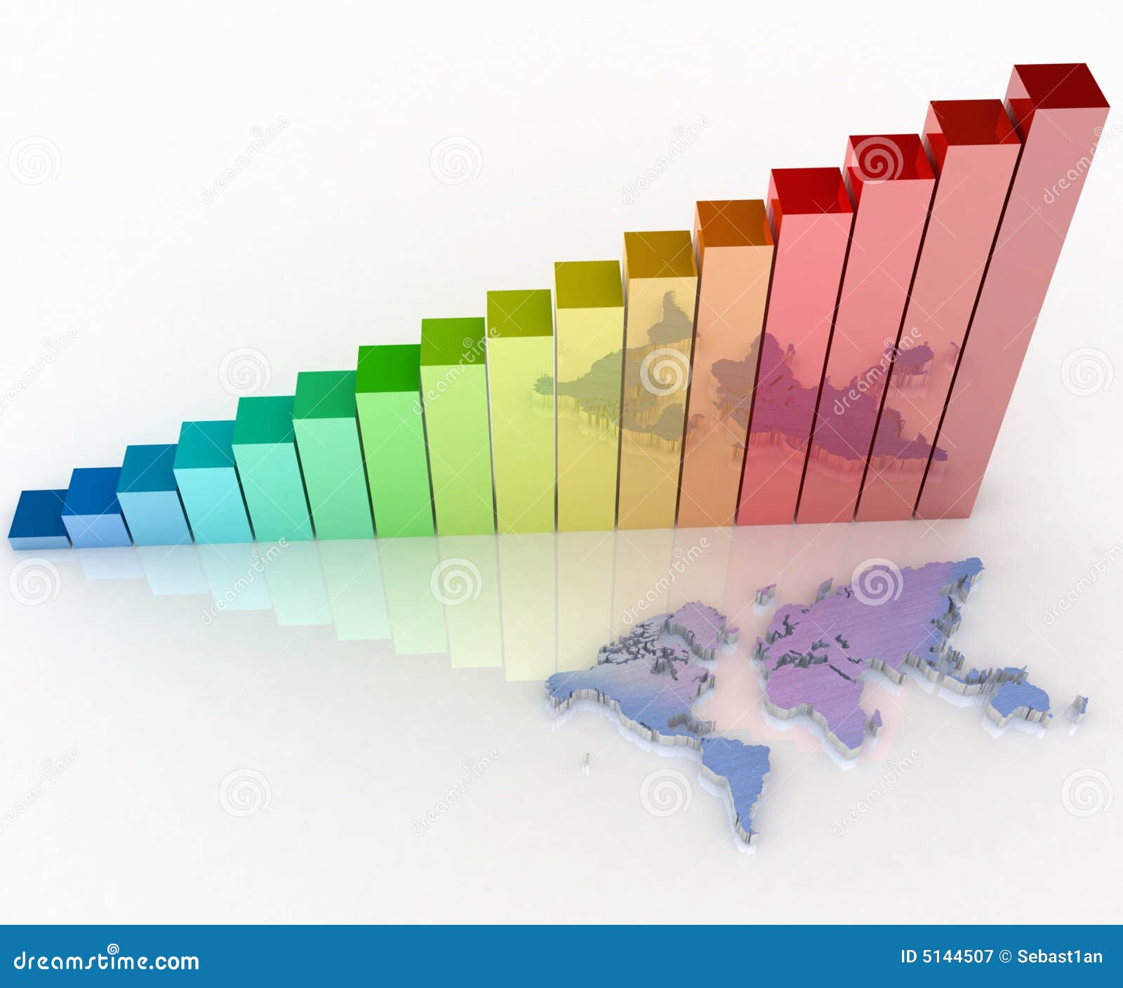 World Map And Bar Chart Royalty-Free Stock Photography | CartoonDealer ...